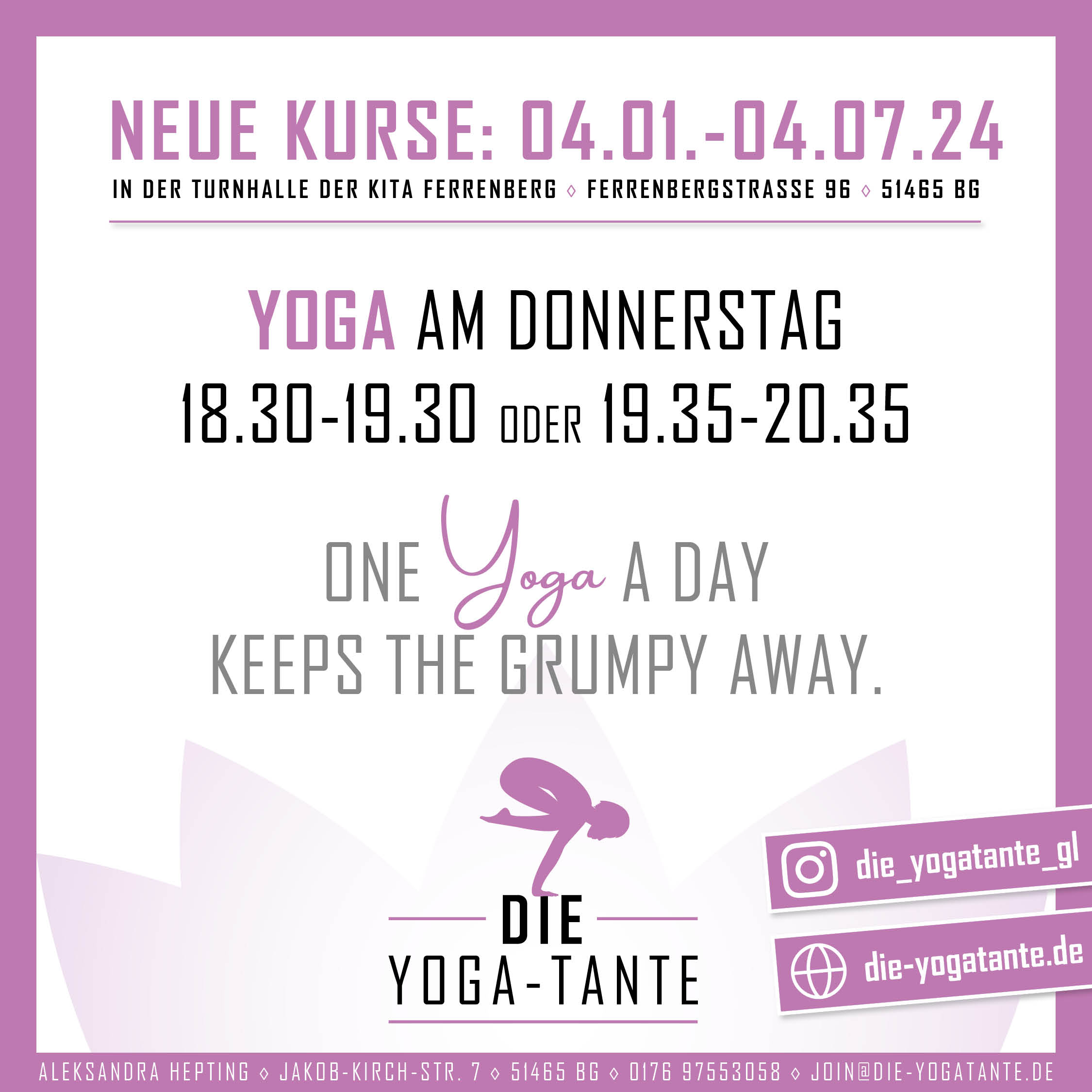 Yoga Kurse Bergisch Gladbach - Die Yogatante